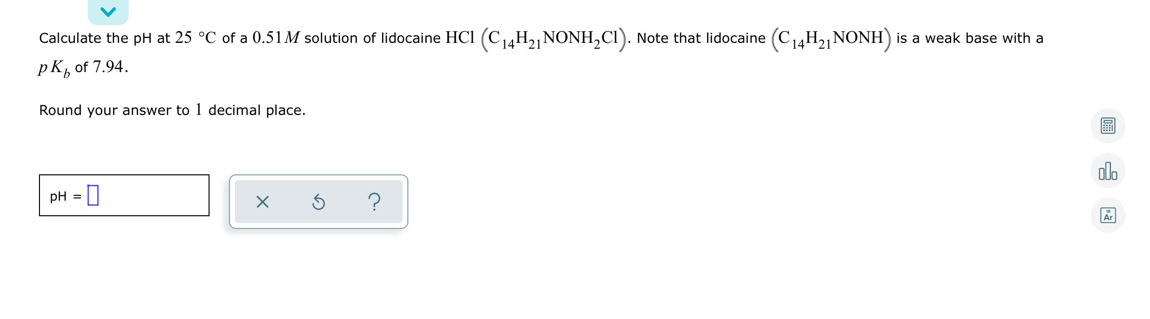 Solved Calculate the pH at 25 °C of a 0.51M solution of | Chegg.com