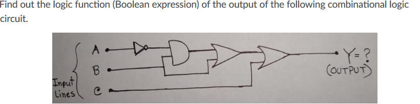 Solved Find out the logic function (Boolean expression) of | Chegg.com