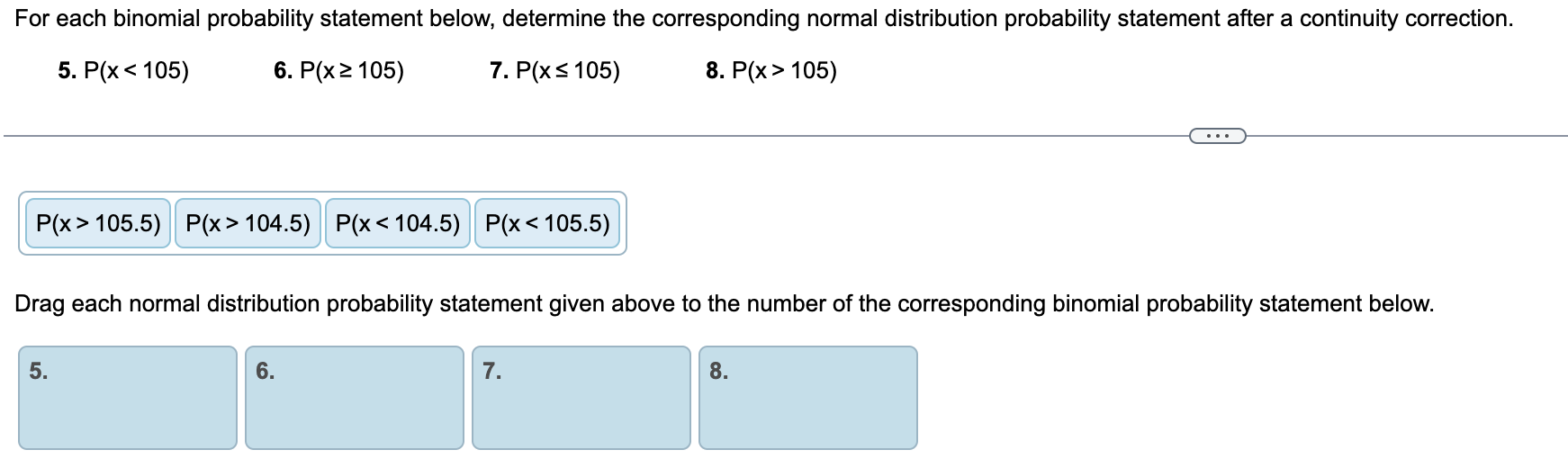 Solved For each binomial probability statement below, | Chegg.com