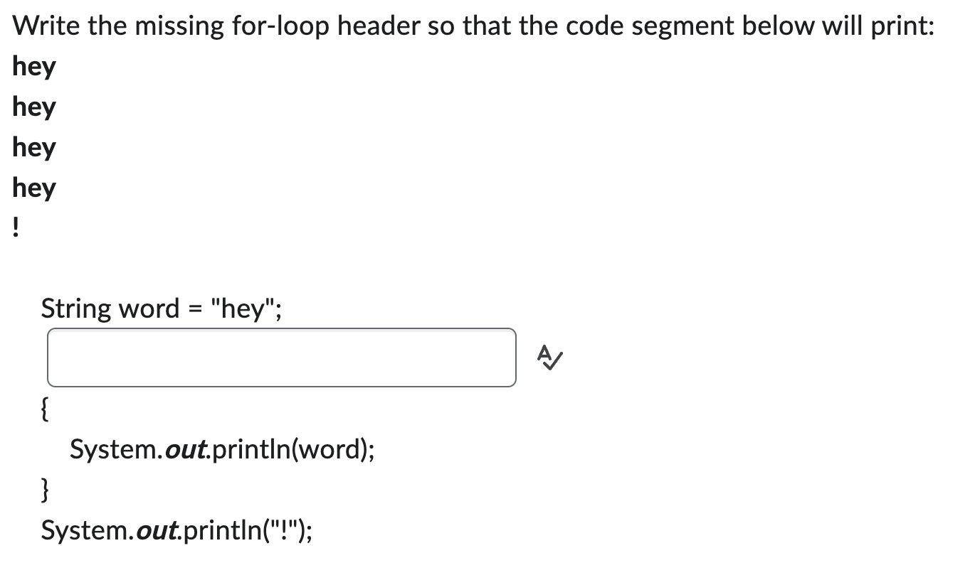 Solved Complete the following code segment so that it will | Chegg.com