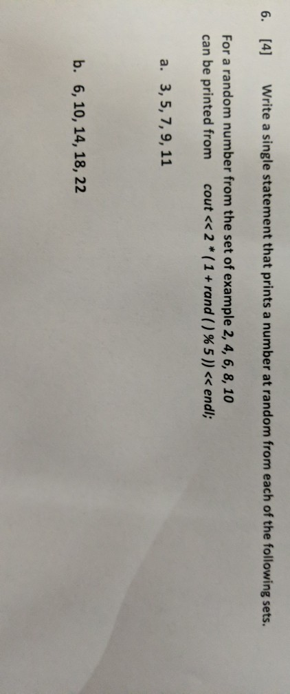 Solved 6 4 Write A Single Statement That Prints A Number 0672