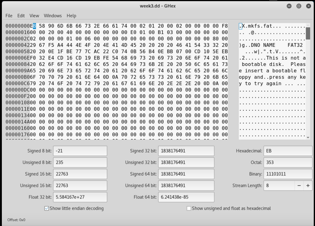 Solved week3.dd - GHex File Edit View Windows Help .X , | Chegg.com