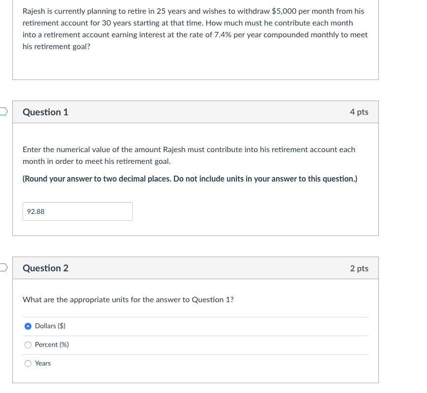 Solved Rajesh is currently planning to retire in 25 years | Chegg.com