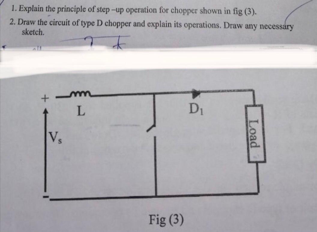 Solved 1. Explain the principle of step-up operation for | Chegg.com