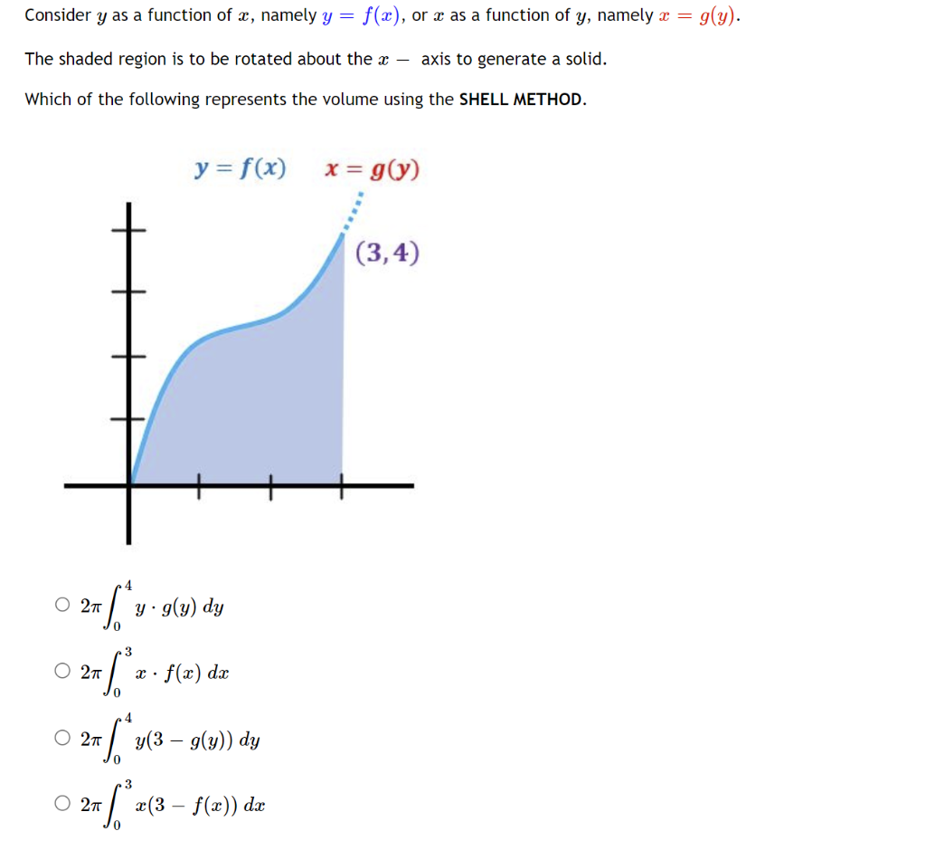 Solved Consider y as a function of x, namely y=f(x), or x as | Chegg.com