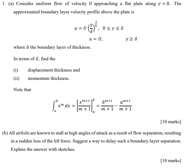 Solved 1. (a) Consider uniform flow of velocity U | Chegg.com