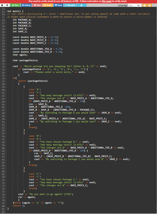 Solved I'm trying to figure out how to get my code to run | Chegg.com