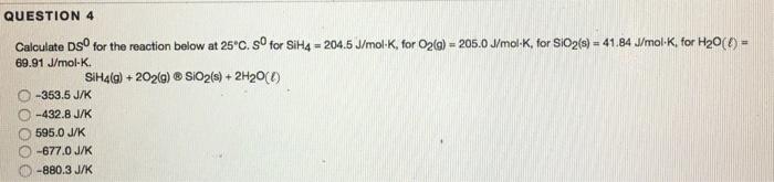 Solved Calculate DS^0 for the reaction below at 25^degree C. | Chegg.com