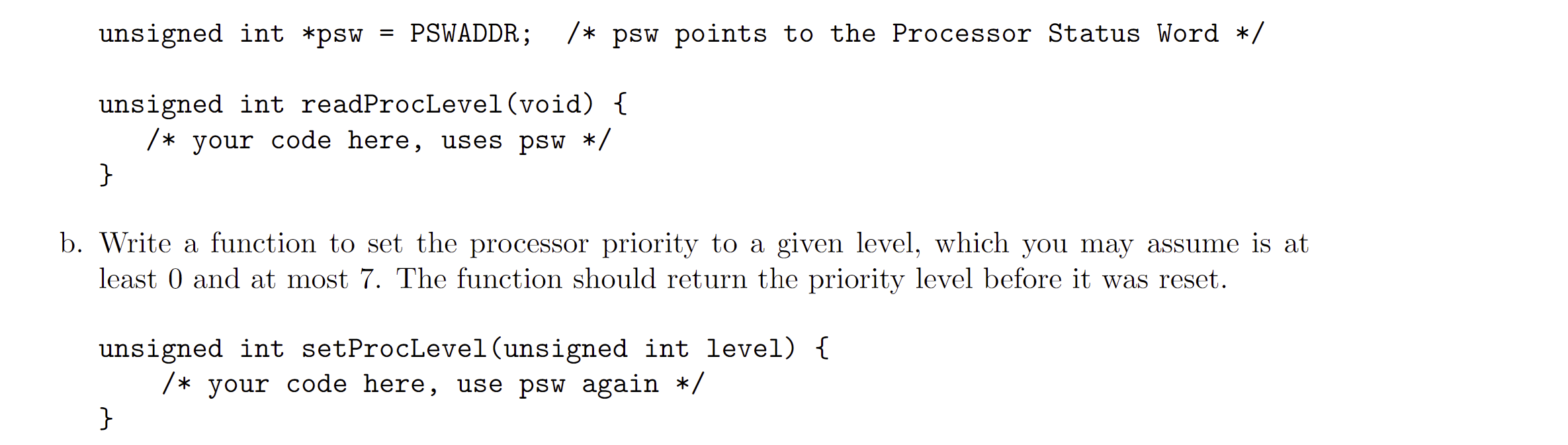 Problem 1. [2 points] Microprocessors have a special | Chegg.com