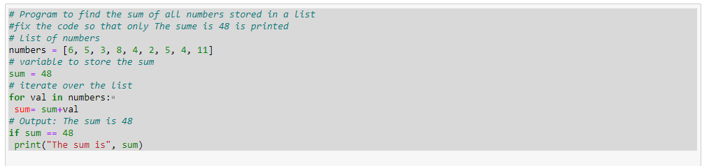 Solved Program To Find The Sum Of All Numbers Stored In A