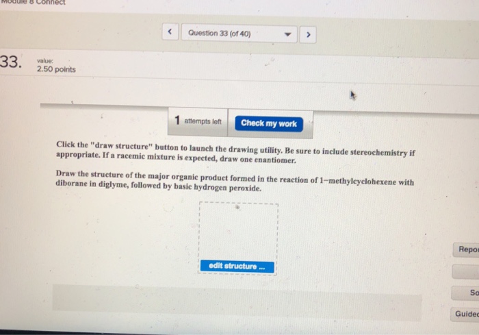 Solved modtie & Coinect Question 33 (of 40) 33 2 value: 2.50 | Chegg.com