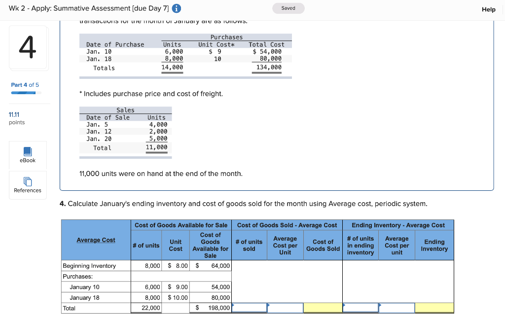 Solved Wk 2 - Apply: Summative Assessment [due Day 7] 11,000 | Chegg.com