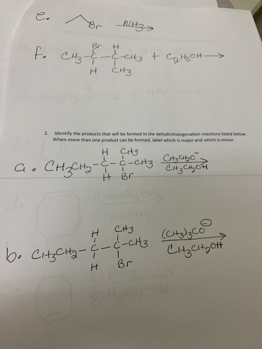 Solved Br आप Br CH3- CH CH3 +CaHeOH > 2. Identify the | Chegg.com