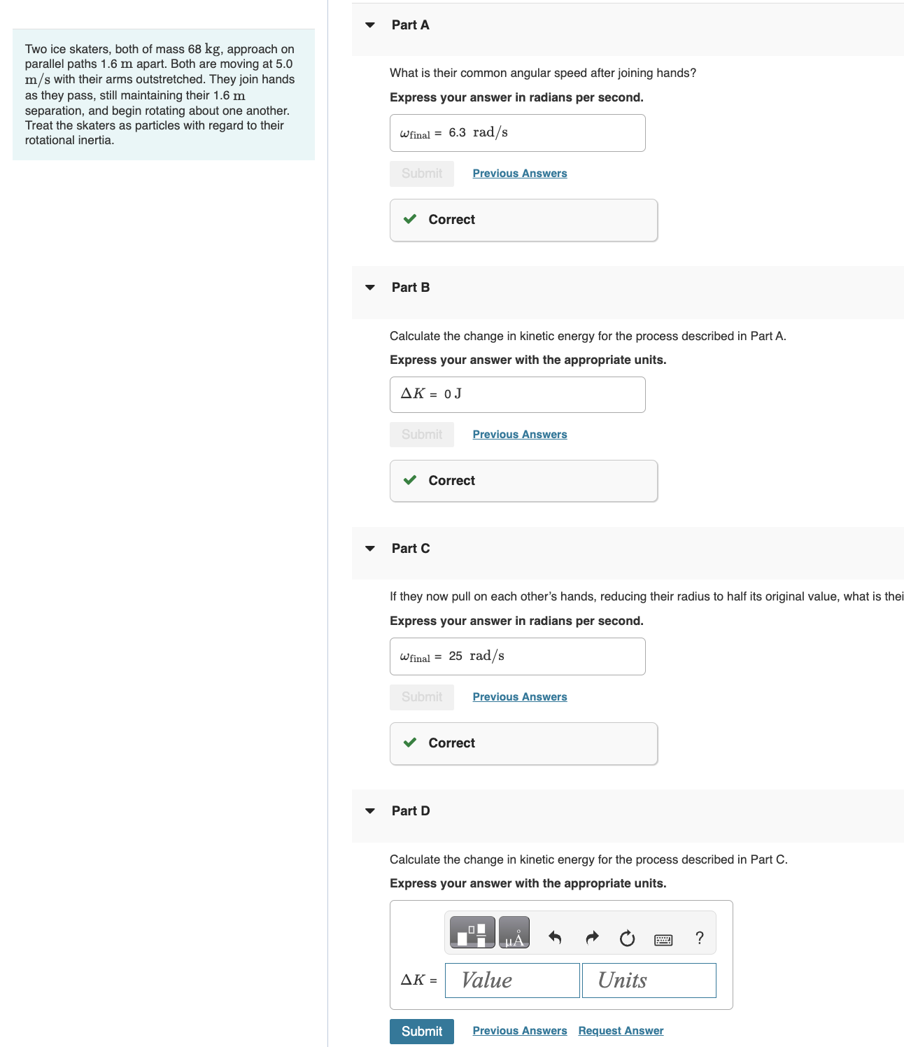 Solved Please help with part D (part A,B and C are correct). | Chegg.com