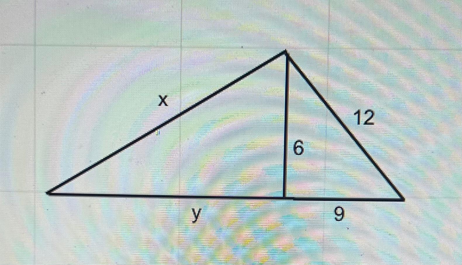 Solved How to solve for gnomon of this triangle. | Chegg.com