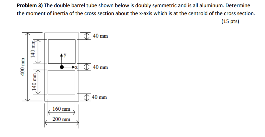 Solved Problem 3) The double barrel tube shown below is | Chegg.com