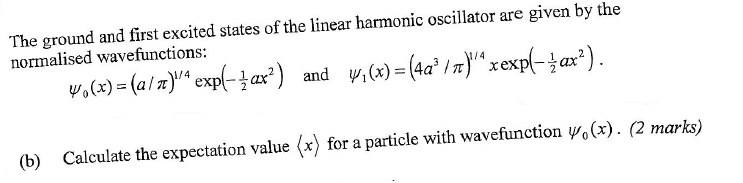 Solved The ground and first excited states of the linear | Chegg.com
