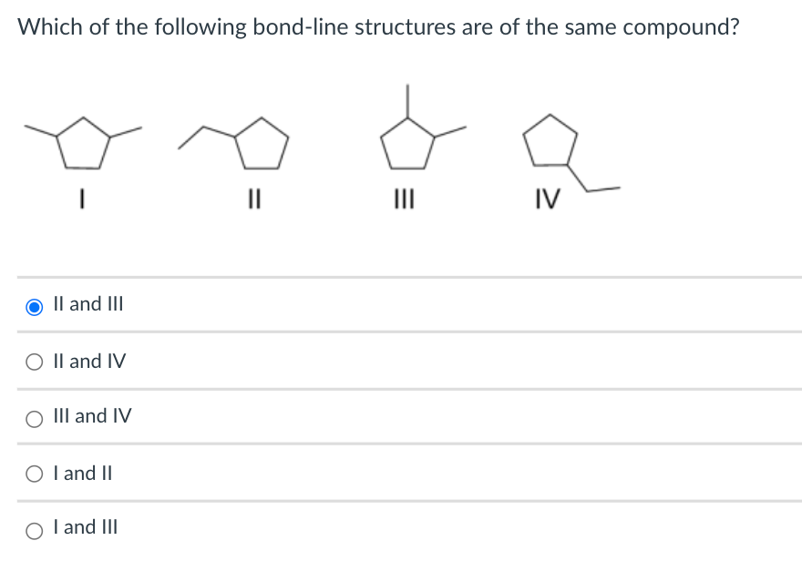 Solved Which of the following bond-line structures are of | Chegg.com