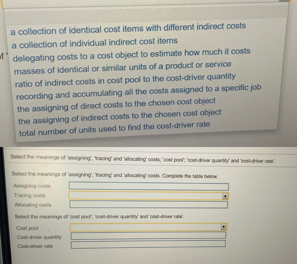 Solved f a collection of identical cost items with different | Chegg.com