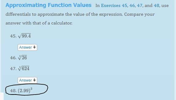 Solved Approximating Function Values In Exercises | Chegg.com Solved Approximating Function Values In Exercises | Chegg.com