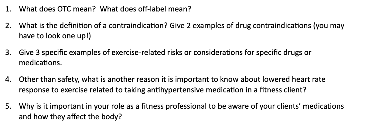Solved 1. What does OTC mean? What does off-label mean? 2. | Chegg.com