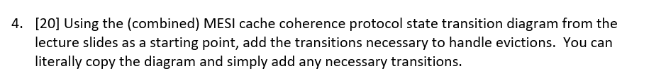 Solved [20] Using the (combined) MESI cache coherence | Chegg.com
