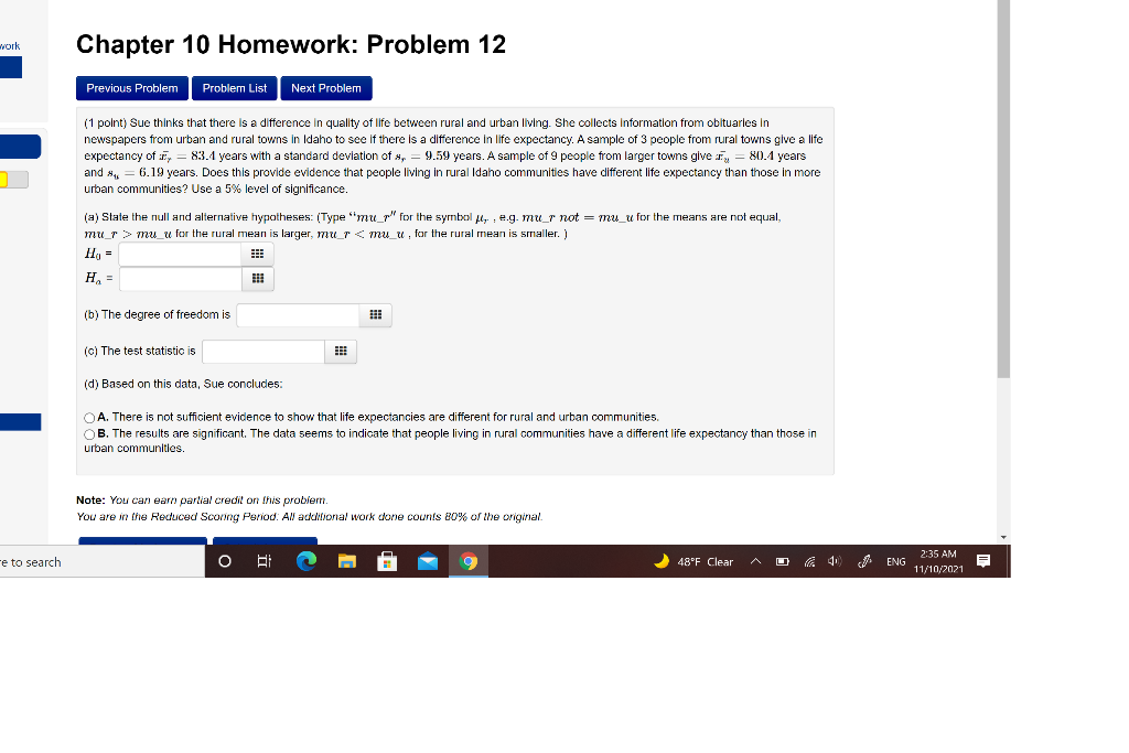 Solved Work Chapter 10 Homework Problem 12 Previous Problem 6873