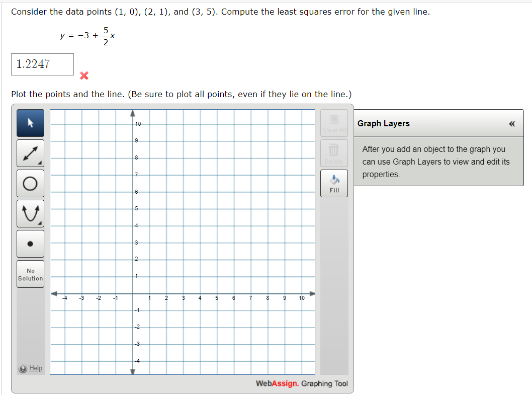 Solved Consider the data points (1, 0), (2, 1), and (3, 5). | Chegg.com