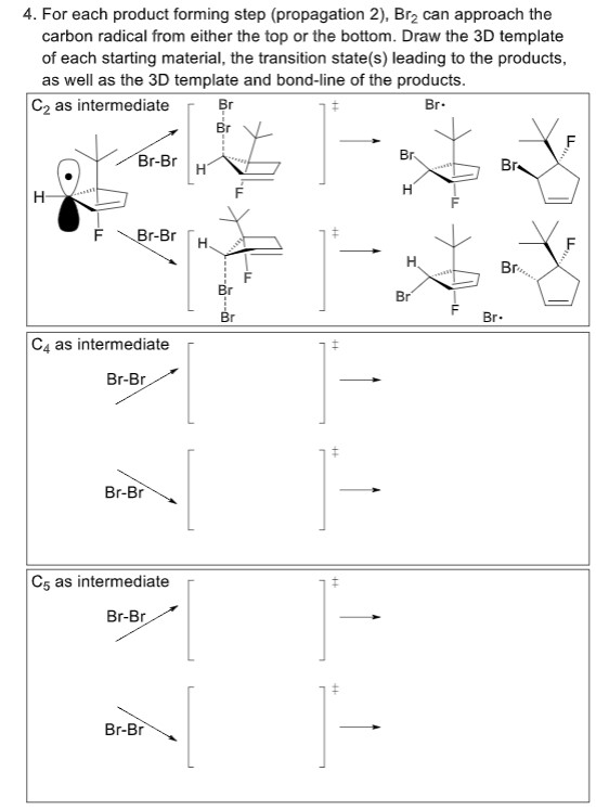 Goal: Predict the 8 possible mono-brominated products | Chegg.com