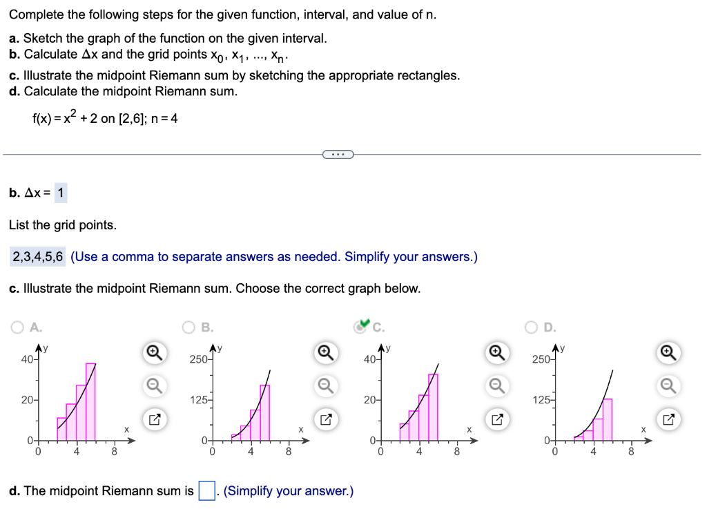 Solved Complete the following steps for the given function, | Chegg.com