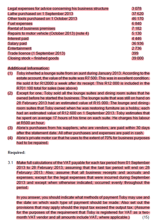 Toby Naidoo, a resident of the Republic, converted | Chegg.com
