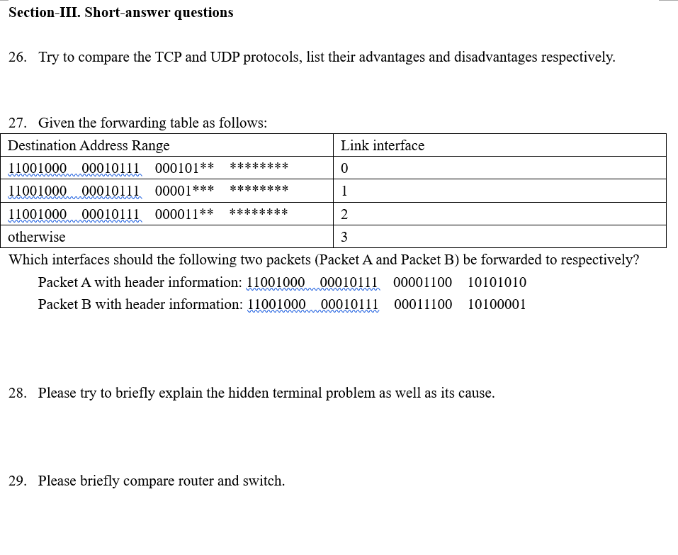 Solved Section-III. Short-answer questions 26. Try to | Chegg.com