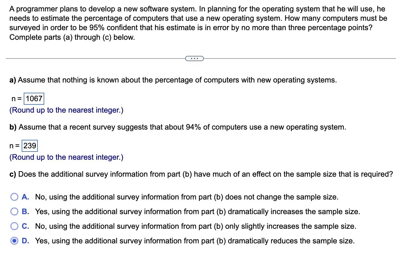 Solved A programmer plans to develop a new software system. | Chegg.com