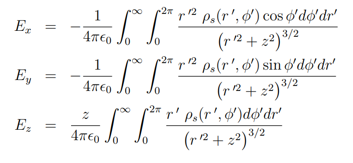 Solved A Surface Charge Density Exists In The Xy Plane It