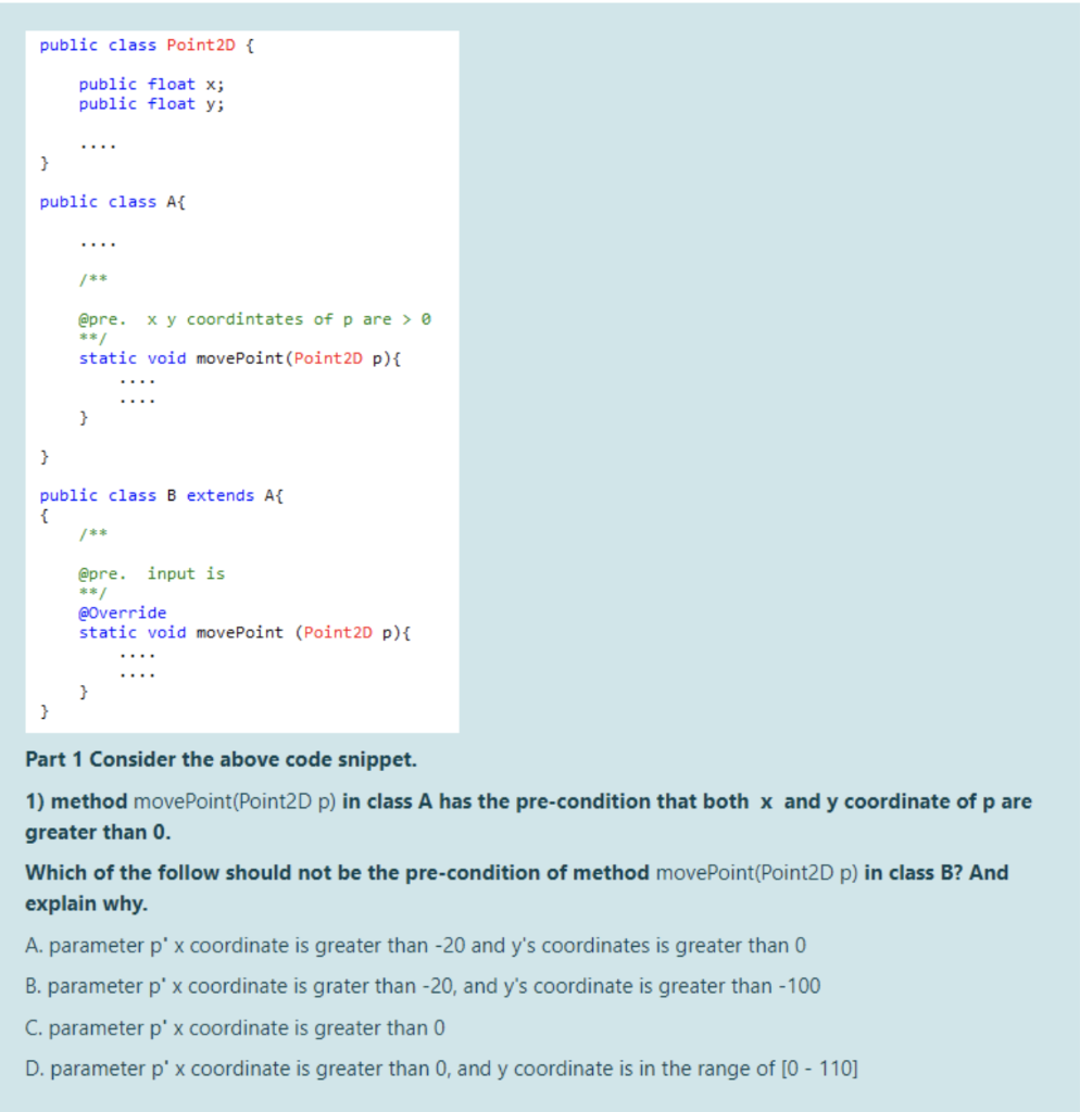 Solved public class Point 2D { public float x; public float | Chegg.com