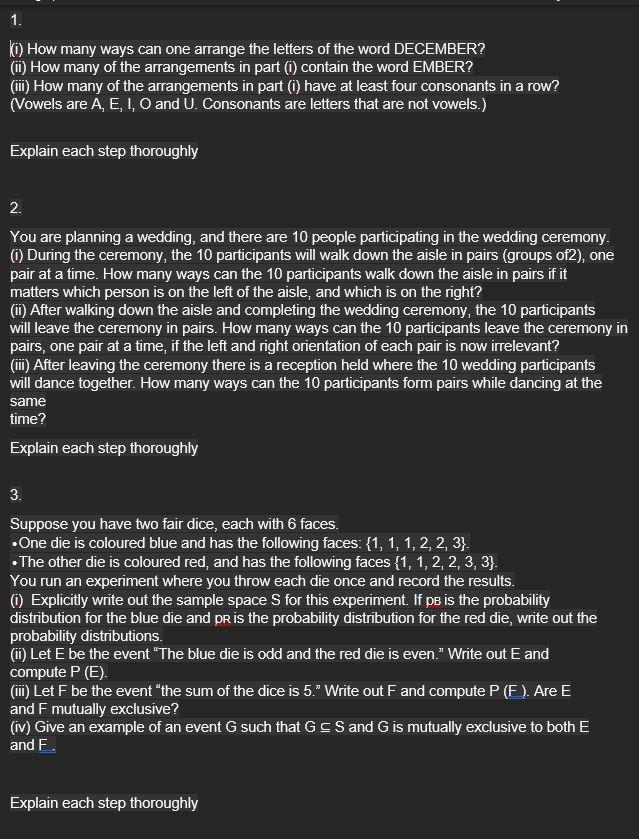 Solved 1. KO) How many ways can one arrange the letters of | Chegg.com
