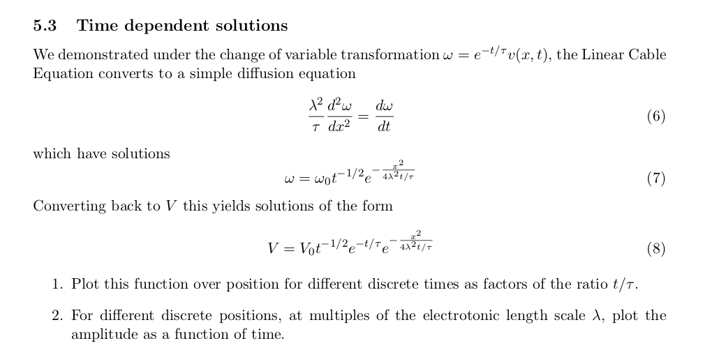 5.3 Time dependent solutions We demonstrated under | Chegg.com