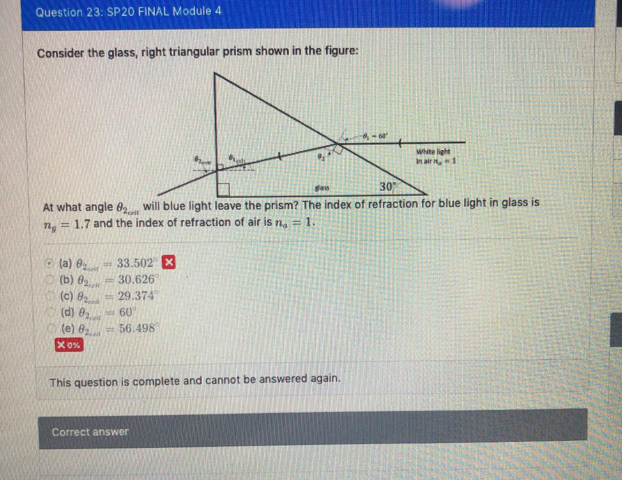 Solved Consider the glass, right triangular prism shown in | Chegg.com