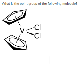 Solved What is the point group of the following molecule? V | Chegg.com