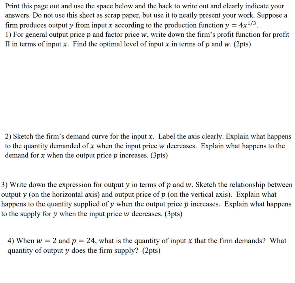 Solved Print this page out and use the space below and the | Chegg.com