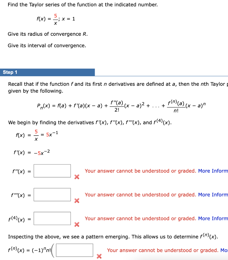Solved Find the Taylor series of the function at the | Chegg.com