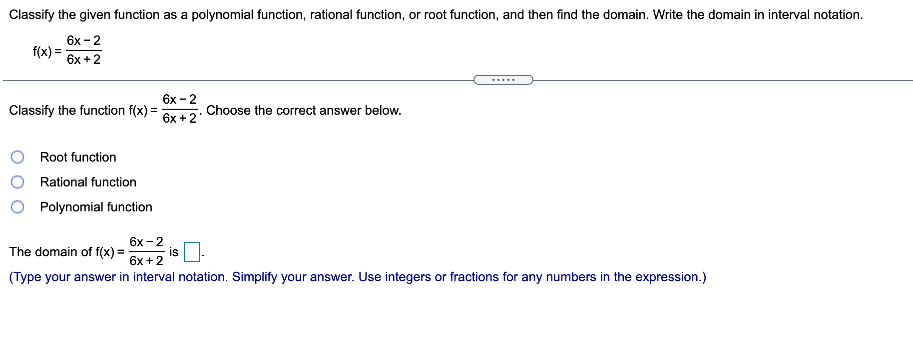 Solved Classify the given function as a polynomial function, | Chegg.com