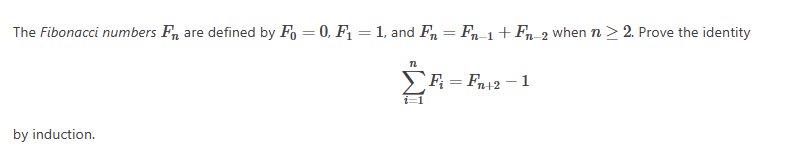 Solved The Fibonacci numbers Fn ﻿are defined by F0=0,F1=1, | Chegg.com