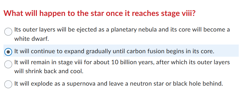Solved This diagram represents the life track of a 1 solar | Chegg.com