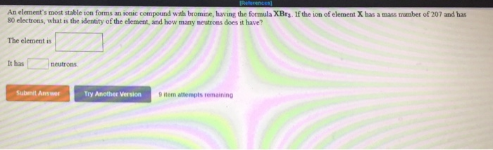 Solved An element's most stable ion forms an ionic compound | Chegg.com