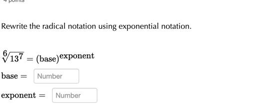Solved Rewrite the radical notation using exponential | Chegg.com