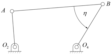 Solved The link lengths of a 4-bar linkage are: O2A=1.5in, | Chegg.com
