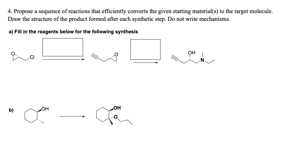Solved Propose a sequence of reactions that efficiently | Chegg.com