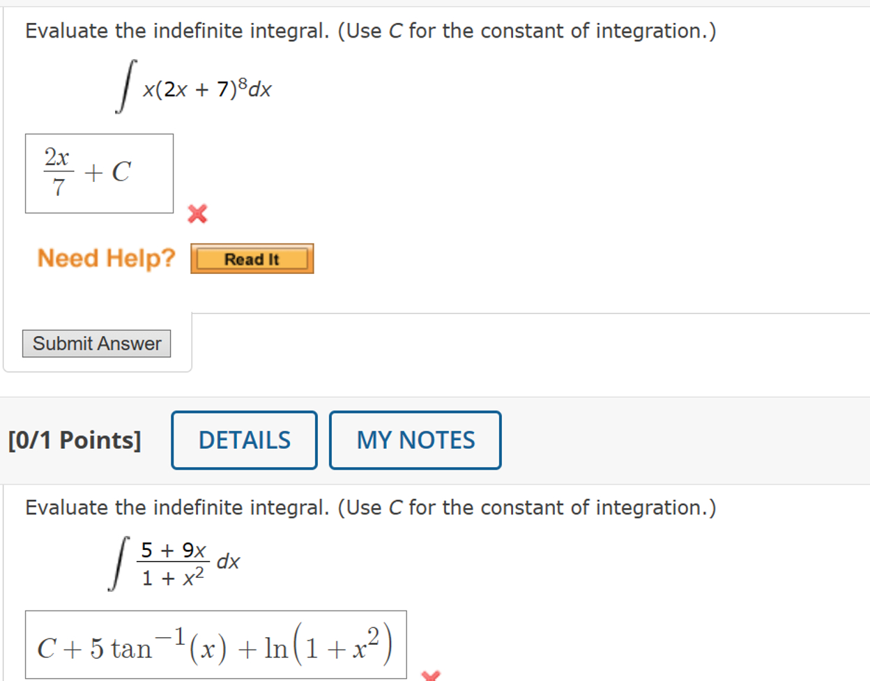 Solved Evaluate the indefinite integral. (Use C ﻿for the | Chegg.com