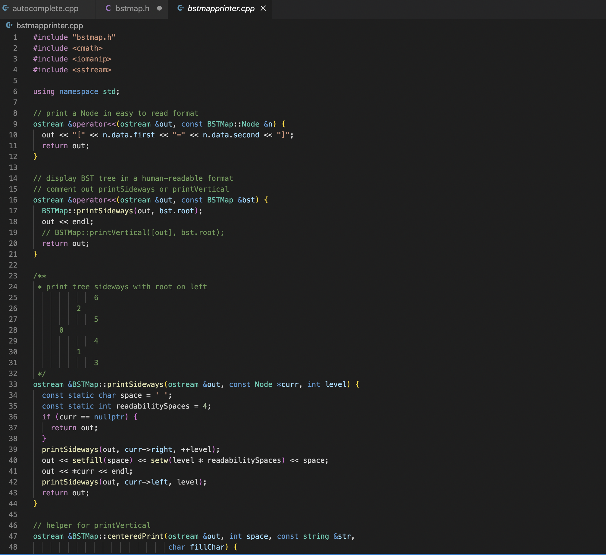 Solved Write a c++ program to implement autocomplete for a | Chegg.com